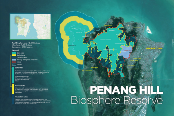 Map and Zonation - Penang Hill Biosphere Reserve